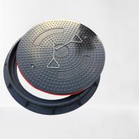 China Anti Corrosion Fiberglass Manhole Cover , Reinforced Plastic Round Sewer Cover for sale