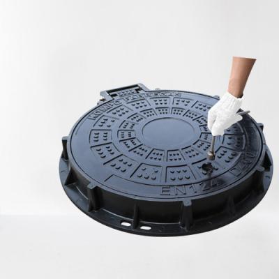 China 600mm FRP Manhole Cover Blue Reinforced Protection For Underground Access for sale