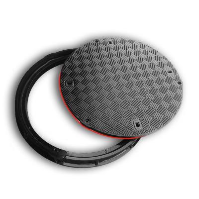 China Black FRP Manhole Cover Composite Heavy Duty Strong Corrosion Resistant for sale