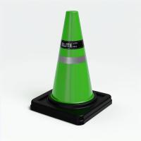 China Elite Green Safety PVC Traffic Cone Marking Road Hazardous Areas Enhanced Visibility for sale