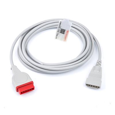 China Medical IBP Pressure Transducer Cable Harmless Reusable GE To PVB for sale