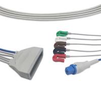 China 8 Pin Durable ECG Patient Cable , SpO2 Telemetry ECG Cable 5 Lead for sale