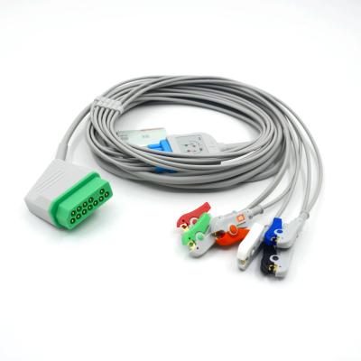 China Compatible Nihon Kohden 12 Pin 6 Leads ECG Monitor Cable For Medical Accessories for sale