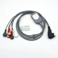 China DMS ECG Cable Holter Probe 5Leads Snap AHA/IEC for DMS300 for sale
