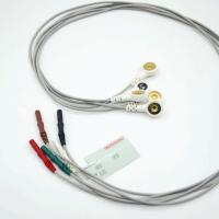 China Compatible Din 5 Lead ECG Cable Lead Wires Snap Button for sale
