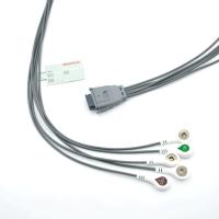 China ECG Cable Holter Probe 5Leads Snap AHA/IEC Compatible for Biomedical Edan for sale