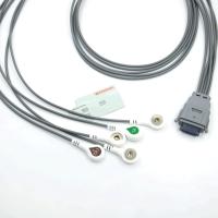 China ECG Cable Holter Probe 5Leads Snap AHA/IEC Compatible for Biomedical Edan for sale