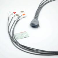 China ECG Cable Holter Probe 5Leads Snap AHA/IEC Compatible for Biomedical Edan for sale