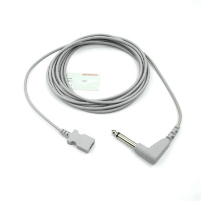 China Compatible YSI 400 Rectangular Dual Pin Connector Temperature Adapter Cable for Disposable Temperature Probe for sale