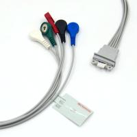 China Compatible for Schiller Plus ECG Holter Cable 5Lead ECG IEC Snap for sale