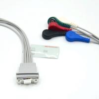 China Compatible for Schiller Plus ECG Holter Cable 5Lead ECG IEC Snap for sale