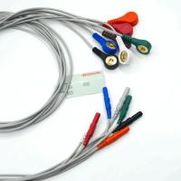 China Hight Quality Din Type 7 Lead Snap Holter Recorder Ecg Lead Wires for sale