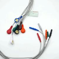 China Hight Quality Din Type 7 Lead Snap Holter Recorder Ecg Lead Wires for sale