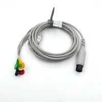 China Compatible AAMI Compatible 5 Lead ECG Cable IEC Snap For Medical Accessories for sale