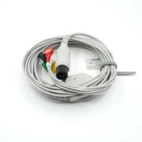 China Compatible AAMI Compatible 5 Lead ECG Cable IEC Snap For Medical Accessories for sale