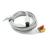 China Compatible AAMI Compatible 3 Lead ECG Cable IEC Grabber For Medical Accessories for sale