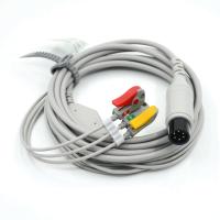 China Compatible AAMI Compatible 3 Lead ECG Cable IEC Grabber For Medical Accessories for sale