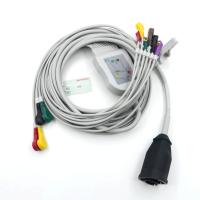 China Compatible Zoll 10 Leads Snap Type IEC Standard EKG Cable and Wires for sale