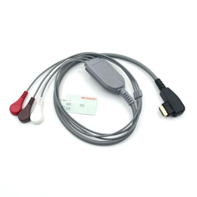 China Medical Professional Production DMS ECG Cable Holter Probe 3Leads Snap AHA/IEC for DMS300 for sale