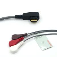 China Medical Professional Production DMS ECG Cable Holter Probe 3Leads Snap AHA/IEC for DMS300 for sale