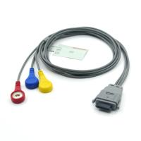 China Compatible Edan SE-2003 5 Lead Holter ECG Cable With Snap Used for Adult/Pediatric for sale