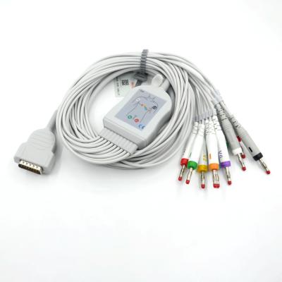 China Compatible Nihon Kohden 10 Leads EKG Medical ECG Cable 4.0 Banana AHA For Patient Monitor Accessory for sale