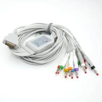 China Compatible Nihon Kohden 10 Leads EKG Medical ECG Cable 4.0 Banana AHA For Patient Monitor Accessory for sale