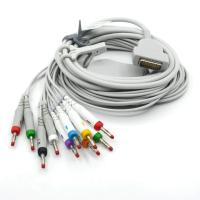 China Compatible Nihon Kohden 10 Leads EKG Medical ECG Cable 4.0 Banana AHA For Patient Monitor Accessory for sale