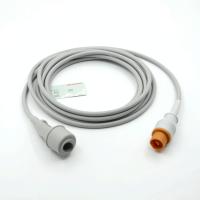 China Medical Monitor Accessory Practical Grey Color Compatible Fukuda To Edward Multi Function IBP Cable for sale