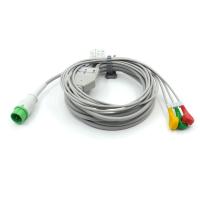 China High Quality Compatible Zoncare 3 Lead ECG EKG Cable IEC Snap For Medical Accessories for sale
