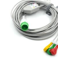 China High Quality Compatible Zoncare 3 Lead ECG EKG Cable IEC Snap For Medical Accessories for sale