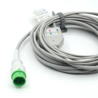 China High Quality Compatible Zoncare 3 Lead ECG EKG Cable IEC Snap For Medical Accessories for sale