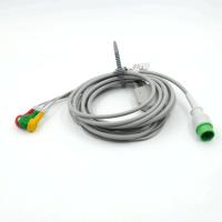 China High Quality Compatible Zoncare 3 Lead ECG EKG Cable IEC Snap For Medical Accessories for sale