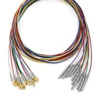 China Flexible Medical Snap Button Cable, 3/5/7/10 Lead Snap 10 Lead Holter ECG EEG Cable for sale