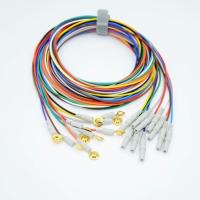 China Flexible Medical Snap Button Cable, 3/5/7/10 Lead Snap 10 Lead Holter ECG EEG Cable for sale