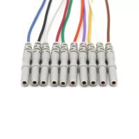 China Flexible Medical Snap Button Cable, 3/5/7/10 Lead Snap 10 Lead Holter ECG EEG Cable for sale