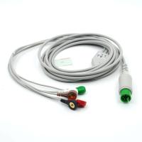 China High Quality Medical Accessories Compatible M&B 5 Lead ECG EKG Cable AHA Snap for sale