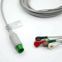 China High Quality Medical Accessories Compatible M&B 5 Lead ECG EKG Cable AHA Snap for sale