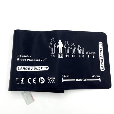 China Reusable 32-43cm Compatible Welch Allyn Flexiport Reusable NIBP Cuffs 12 Large Adult for sale