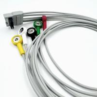 China High Quality Med Accessories RoHS Certified Diagnostic Silicone IEC Color 5-Lead Grabber EKG ECG Cable Compatible BLT for sale