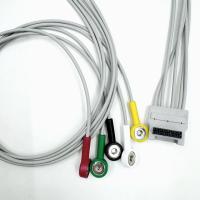 China High Quality Med Accessories RoHS Certified Diagnostic Silicone IEC Color 5-Lead Grabber EKG ECG Cable Compatible BLT for sale