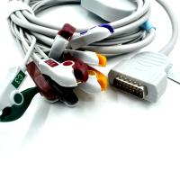 China Med Accessories Compatible 10 Lead EKG Cable with Grabber End Medical-Grade TPU Latex Medical Consumables RoHS Certified for sale