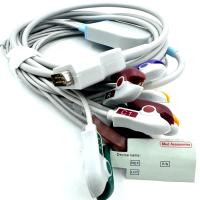 China Med Accessories Compatible 10 Lead EKG Cable with Grabber End Medical-Grade TPU Latex Medical Consumables RoHS Certified for sale