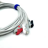 China High Quality Med Accessories RoHS Certified Diagnostic Silicone IEC Color 3-Lead Grabber ECG Cable Leadwire for sale