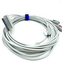 China High Quality Med Accessories RoHS Certified Diagnostic Silicone IEC Color 3-Lead Grabber ECG Cable Leadwire for sale