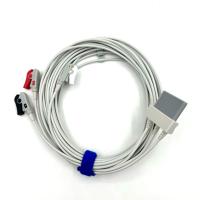 China High Quality Med Accessories RoHS Certified Diagnostic Silicone IEC Color 3-Lead Grabber ECG Cable Leadwire for sale