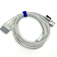 China High Quality Med Accessories RoHS Certified Diagnostic Silicone IEC Color 3-Lead Grabber ECG Cable Leadwire for sale