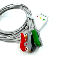 China High Quality Med Accessories IEC Color Model RoHS Certified 3-Lead Grabber ECG Leadwire Compatible Nihon Kohden for sale
