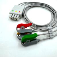 China High Quality Med Accessories IEC Color Model RoHS Certified 3-Lead Grabber ECG Leadwire Compatible Nihon Kohden for sale