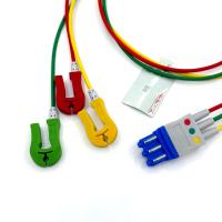 China Compatible HP High Quality Med Accessories IEC Color Model RoHS Certified 3-Lead Snap EKG ECG Leadwire for Patient Medical for sale